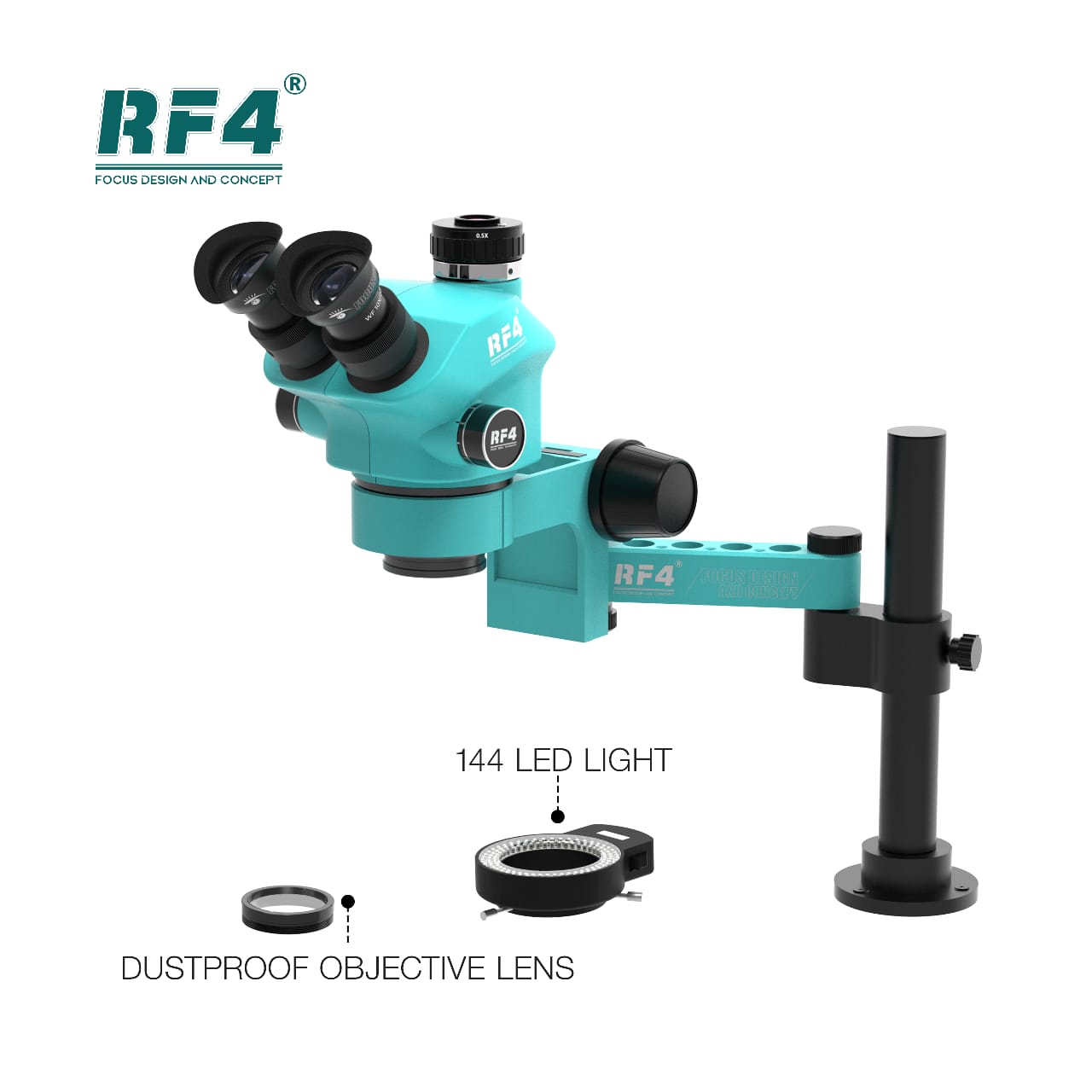 RF4 RF7050Pro-F019 (3D Continuous Zoom) 7X~50X Trinocular Stereo Micro – Tech Studio